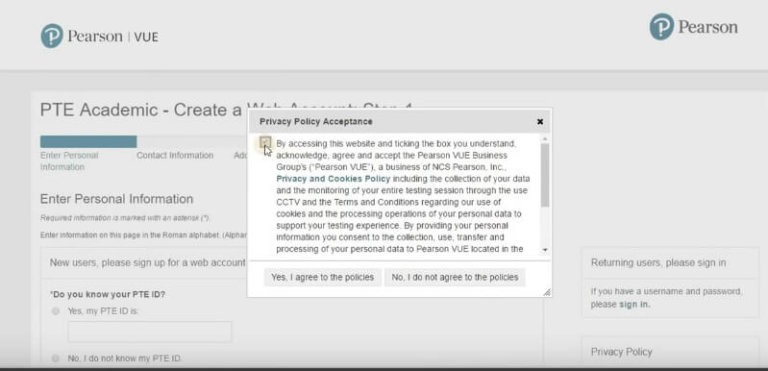 How to create an account On pearsonpte.com – Buy PTE Voucher from PTENOTE